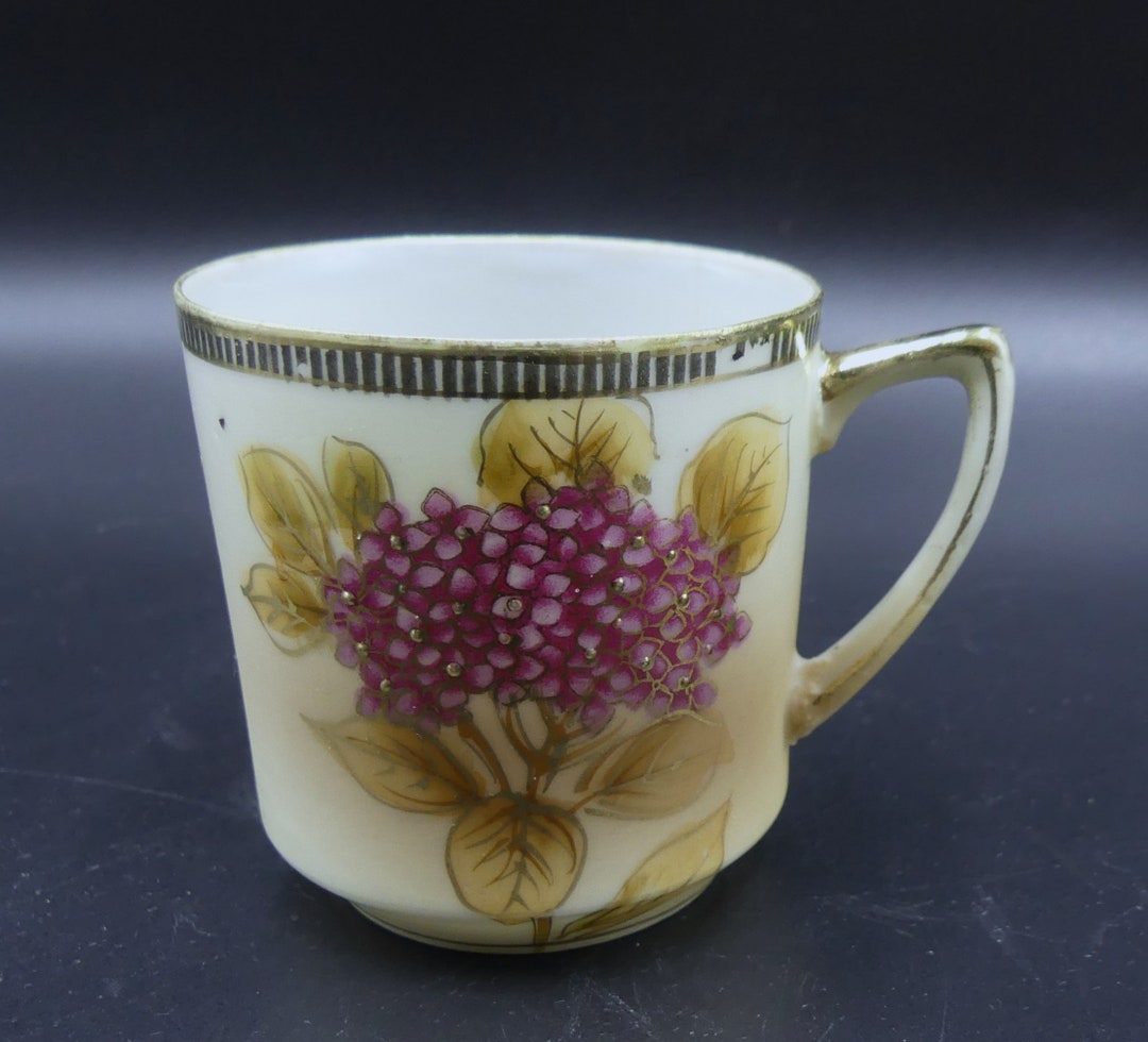 Antique Hand Painted Flower Cup - Etsy