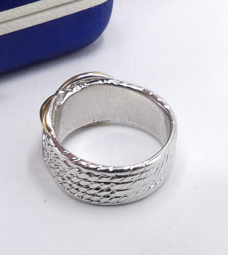 Vintage Marked 18 KGE Silver Gold Tone Ring Size 6.5 - Etsy Vintage Marked 18 KGE Silver Gold Tone Ring Size 6.5 - Etsy