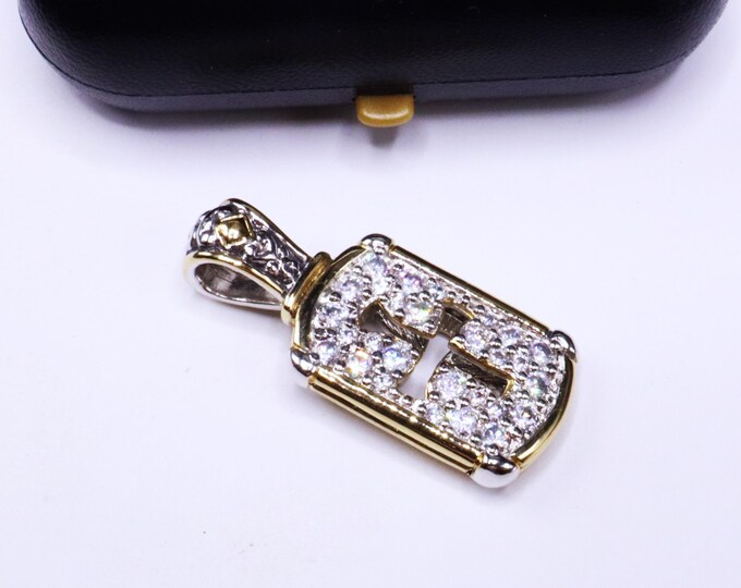 Vintage Marked JM John Mederios Two Tone Metal Cross Pendant - Etsy