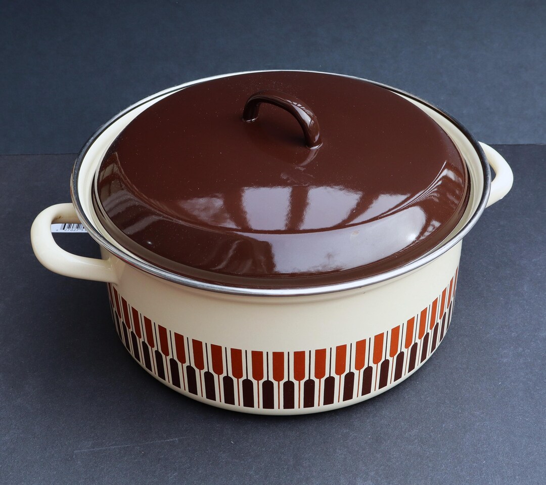 Vintage Moneta Enamel Stock Pot W/lid Mid Century Modern MCM Italy ...