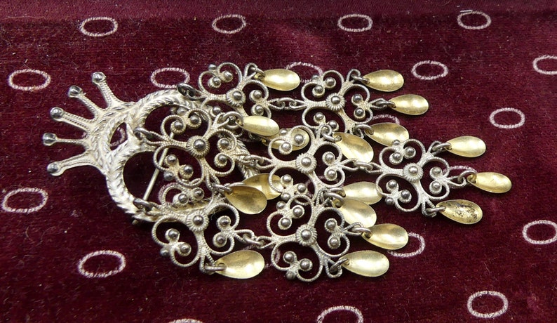 Vintage Two Tone 880 Silver Chandelier Solje Pin Brooch - Etsy