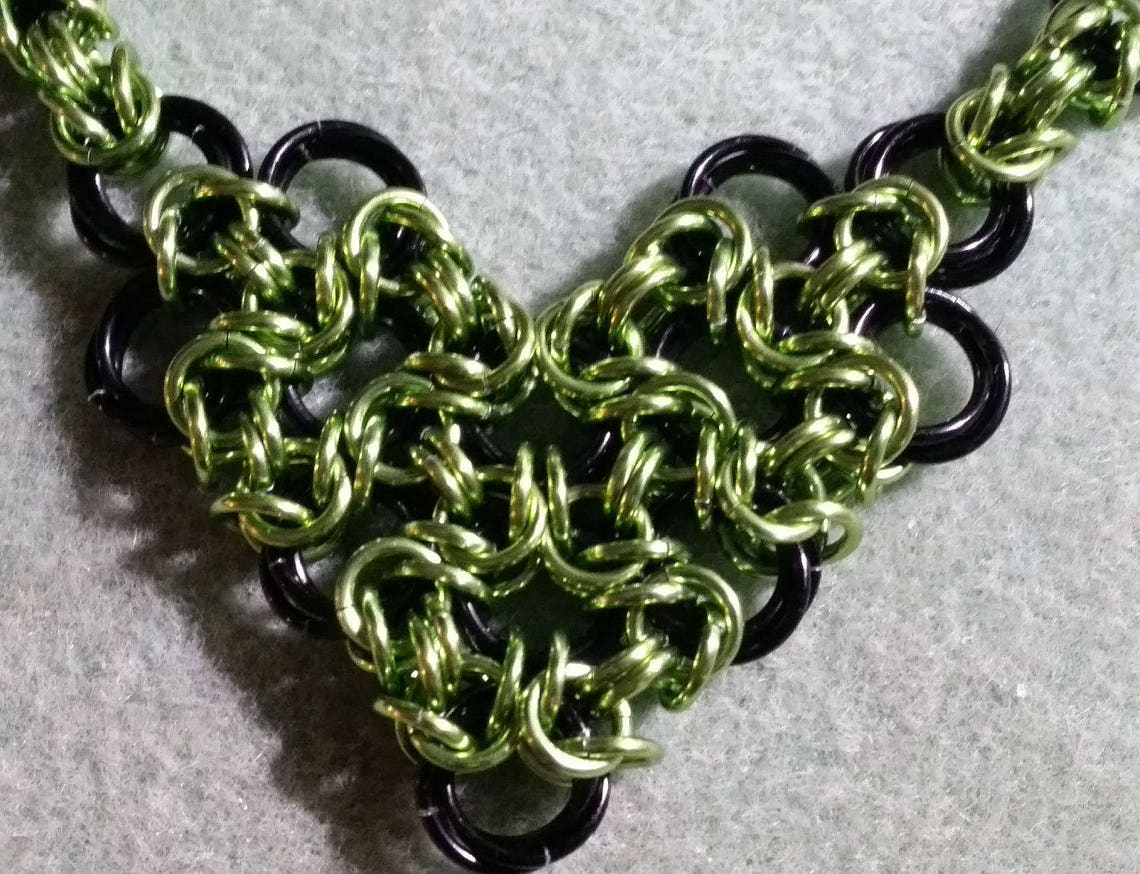 Mobyzan Chainmaille Heart Necklace Tutorial Make a Full - Etsy