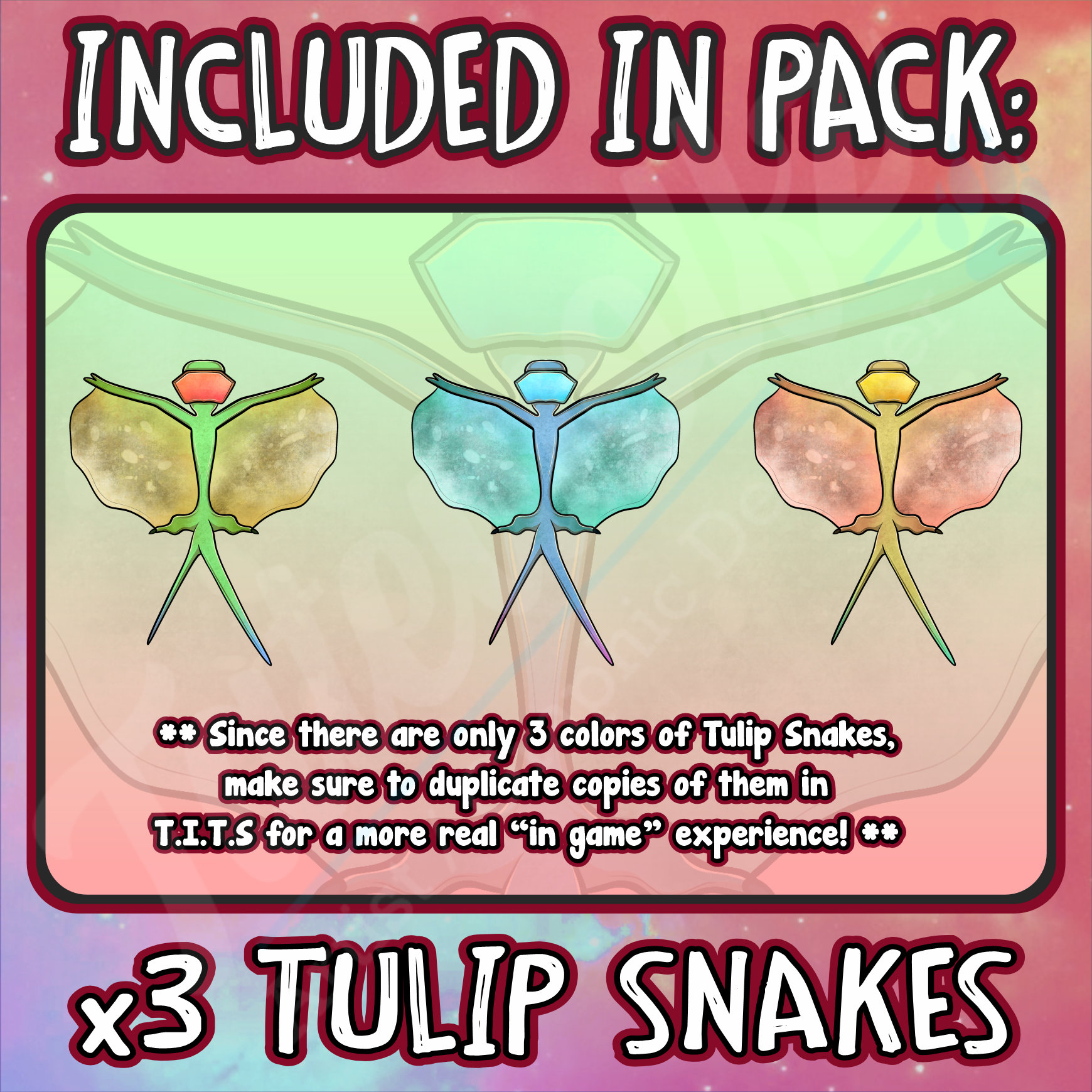 Vtuber Asset - LC Tulip Snake Throwables - Etsy