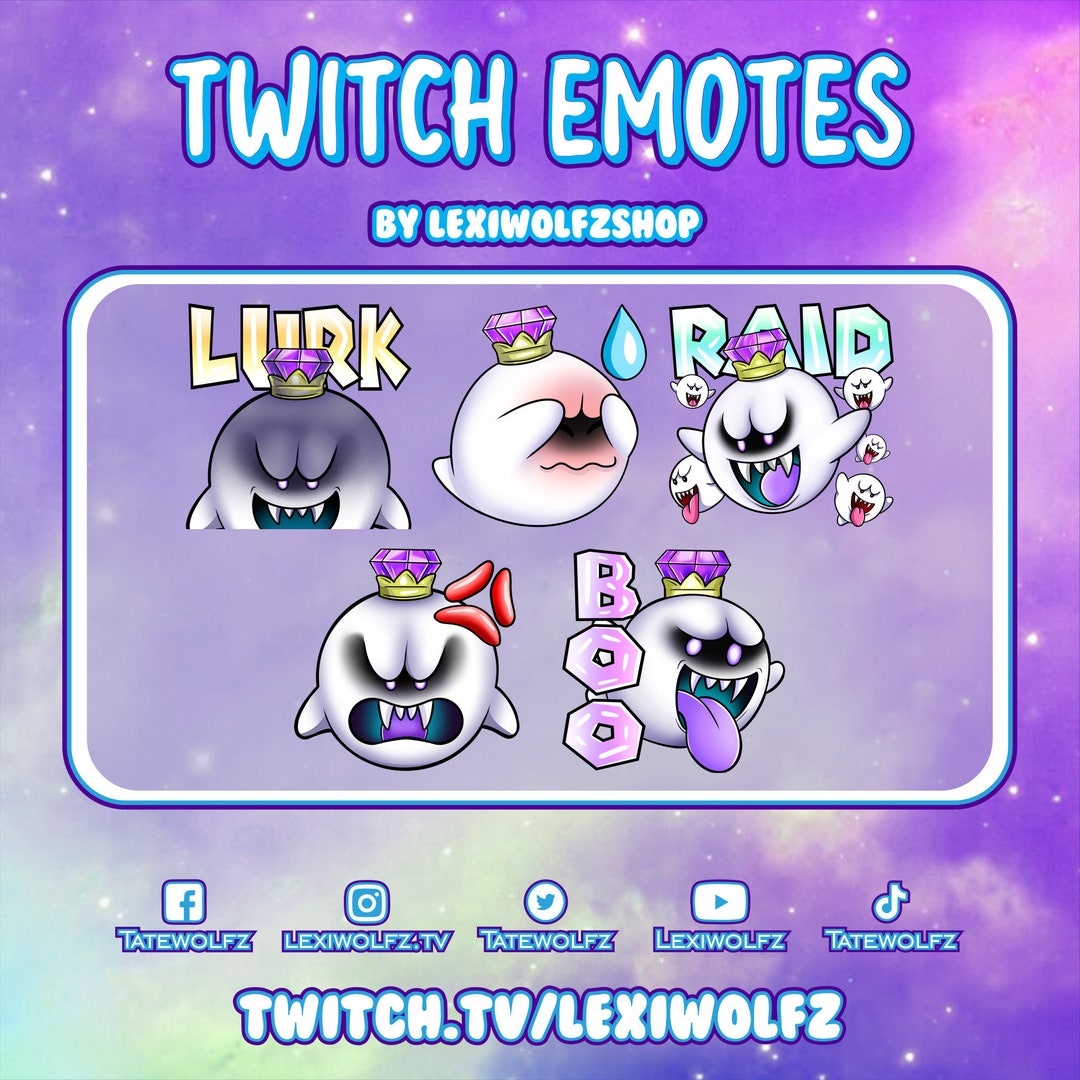 Twitch Emotes: King Boo - Etsy