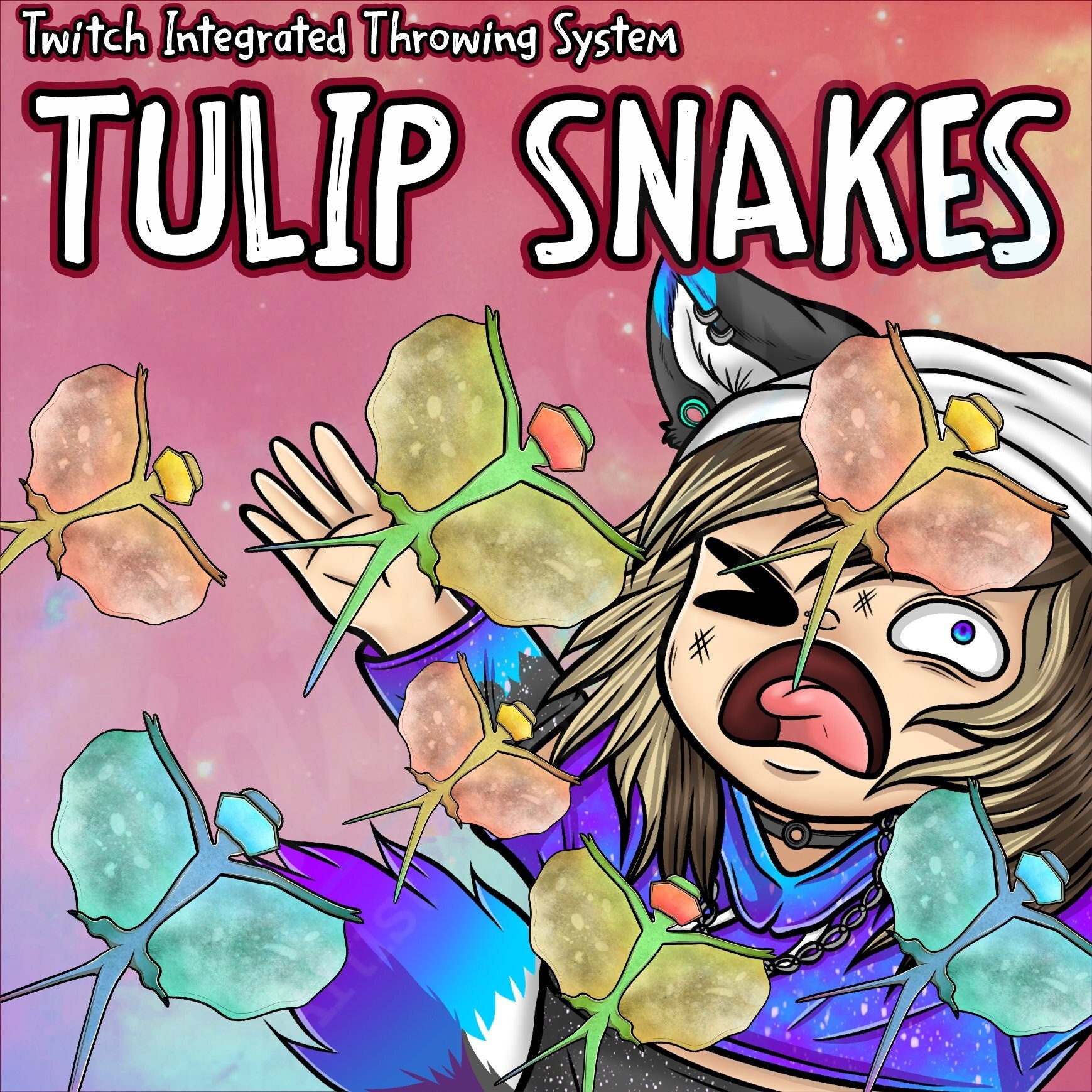 Vtuber Asset - LC Tulip Snake Throwables - Etsy