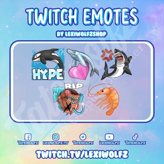 Twitch Emotes: Ocean Life - Etsy