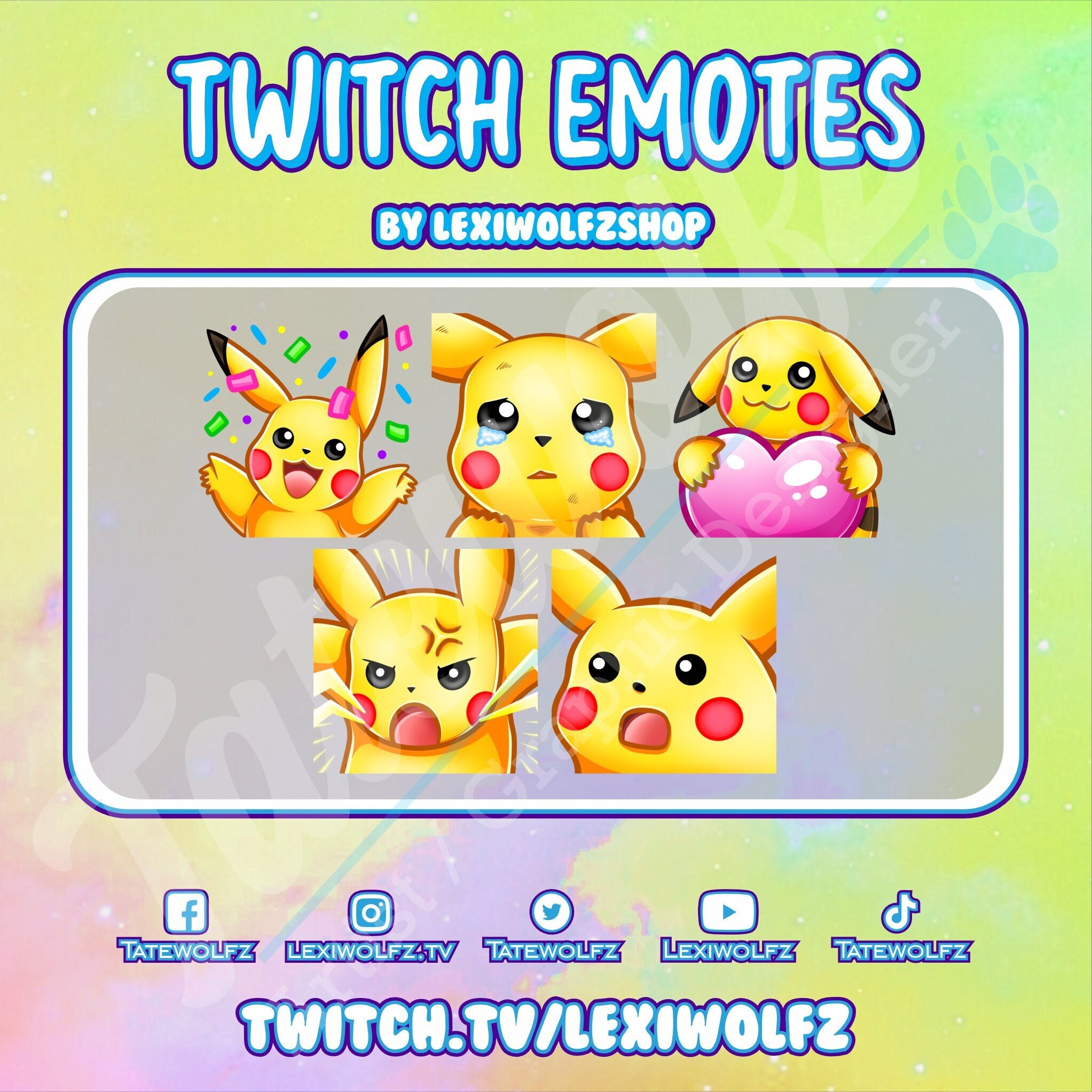 Twitch Emotes: Pokemon Pikachu - Etsy