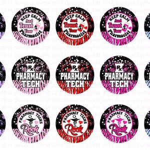 Pharmacy Tech (7) Bottle Cap Images 4x6 Bottlecap Collage Scrapbooking ...