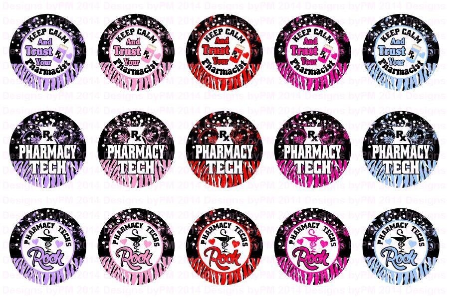 Pharmacy Tech (7) Bottle Cap Images 4x6 Bottlecap Collage Scrapbooking ...