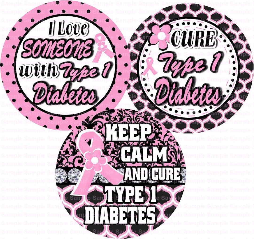 Diabetes Type 1 Pink Bottle Cap Images 4x6 Bottlecap Collage ...