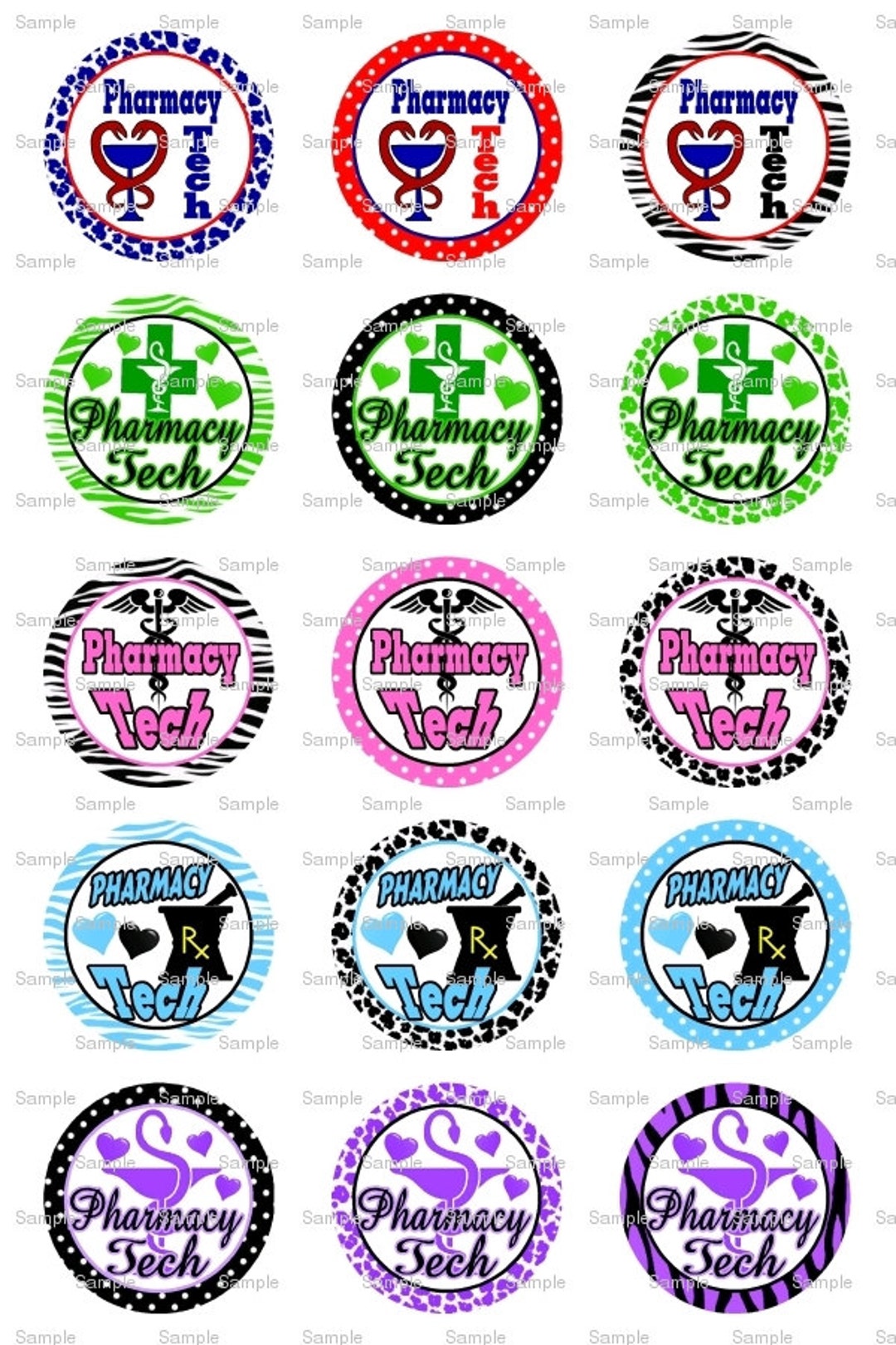 Pharmacy Tech (3) Bottle Cap Images 4x6 Bottlecap Collage Scrapbooking ...