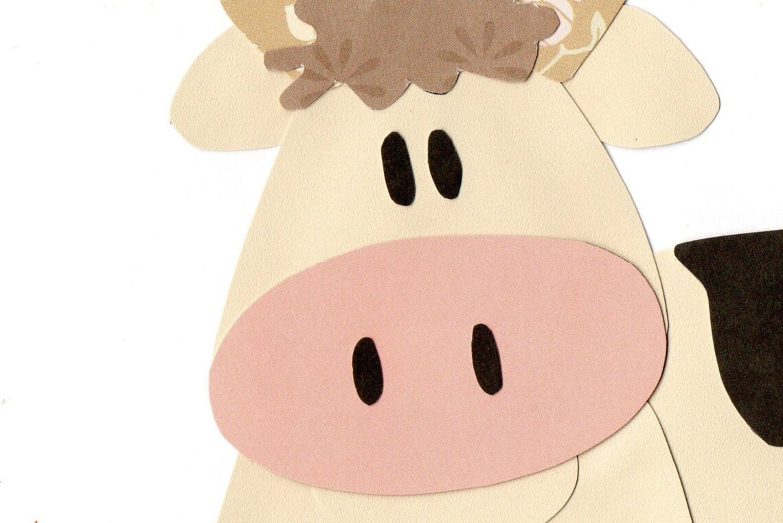 Applique Template Farm Animal Cow - Etsy