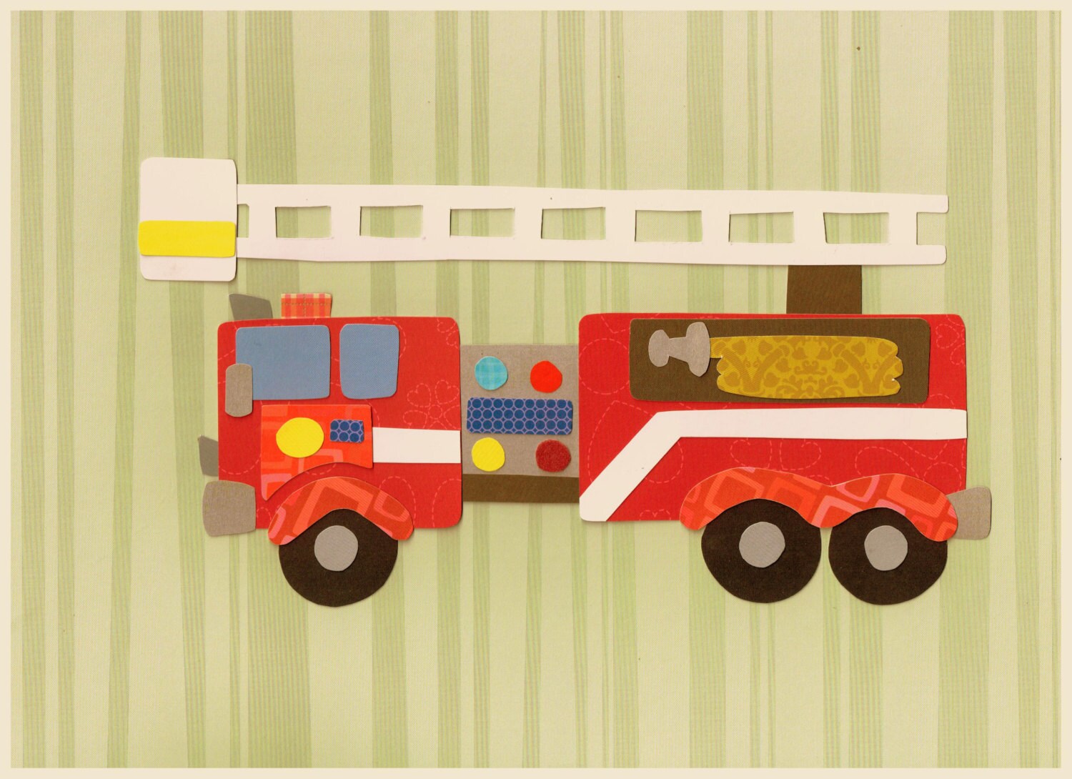 Applique Template / Pattern Fire Truck Rescue Truck Vehicle - Etsy
