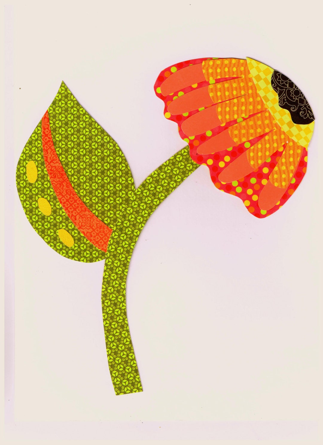 Applique Template/pattern Garden Flower - Etsy