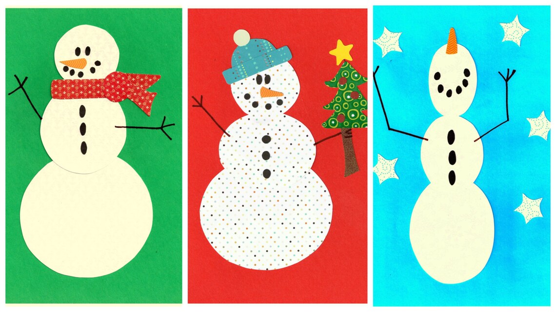 Set of Three Winter Snowmen Applique Patterns / Templates for Quilts ...