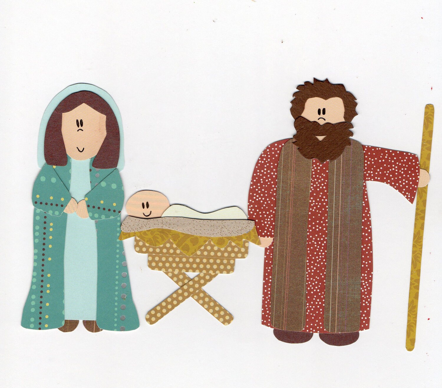 Applique Template Nativity Family With Mary Joseph and Baby Jesus - Etsy