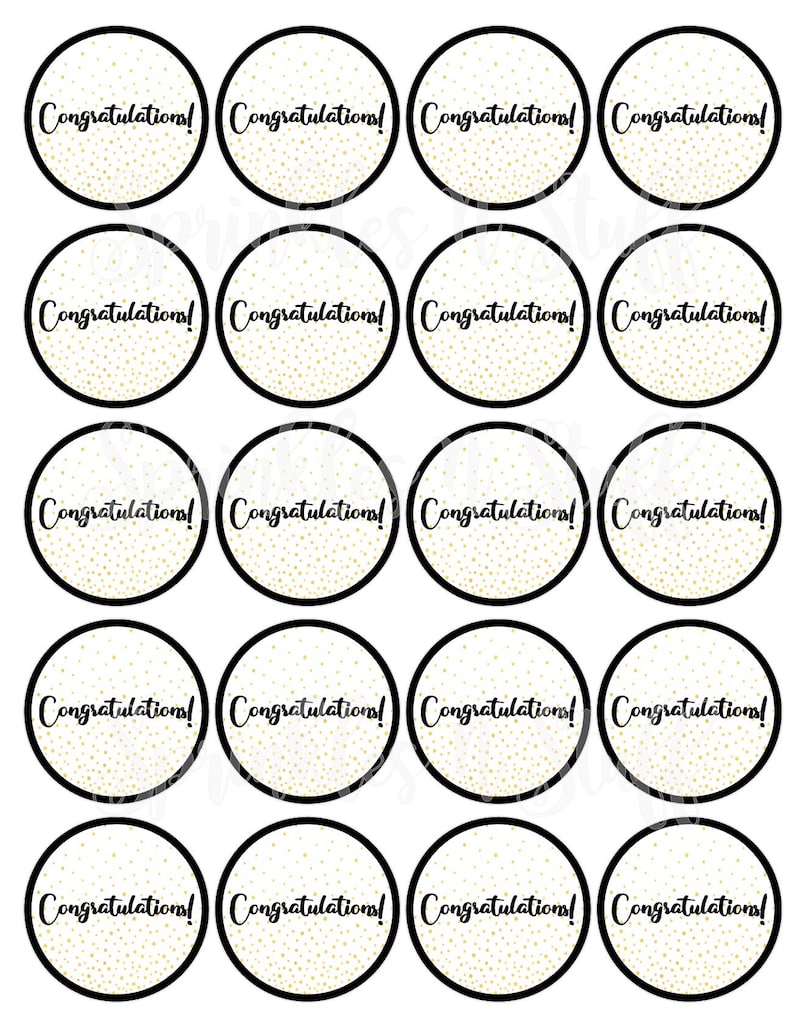 Congratulations Print and Cut Tag - Etsy