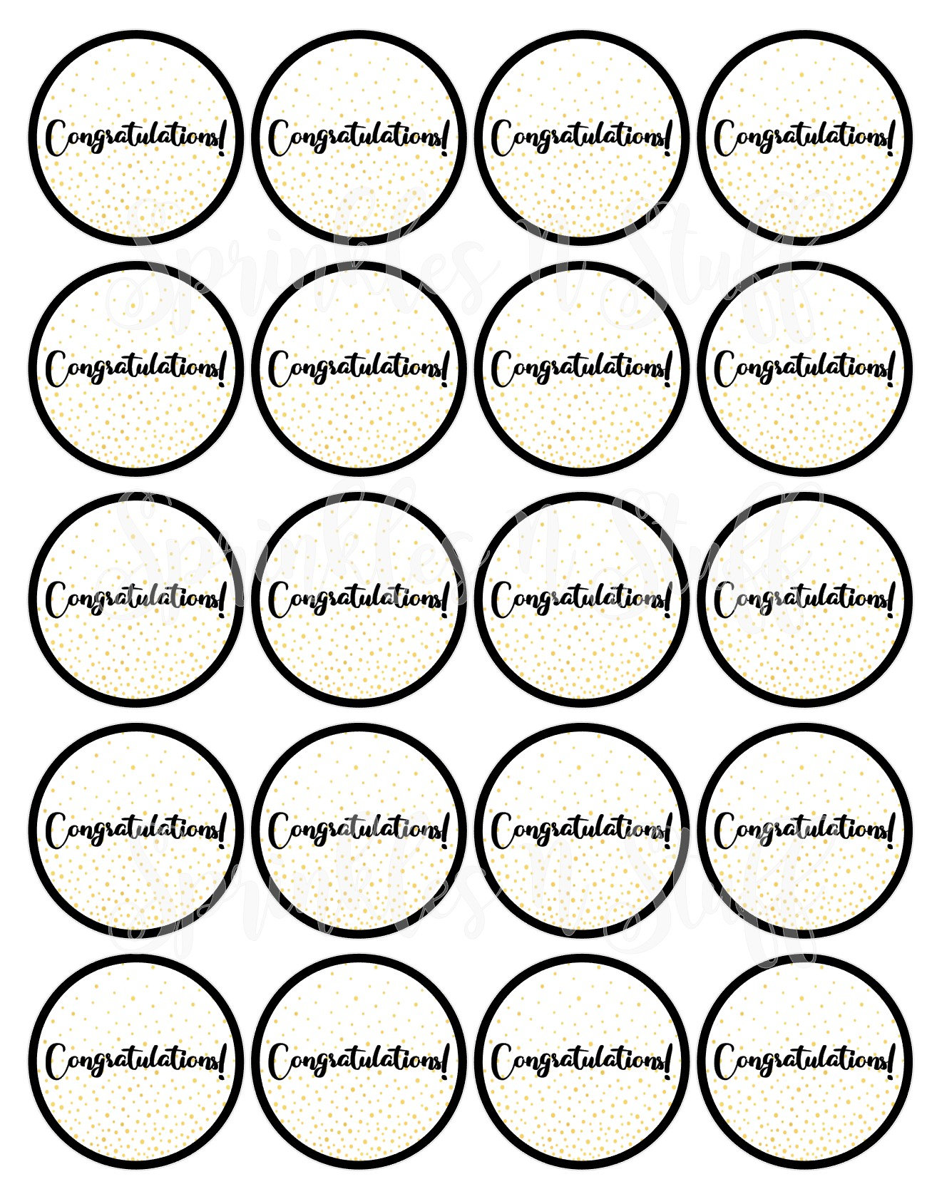 Congratulations Print and Cut Tag - Etsy