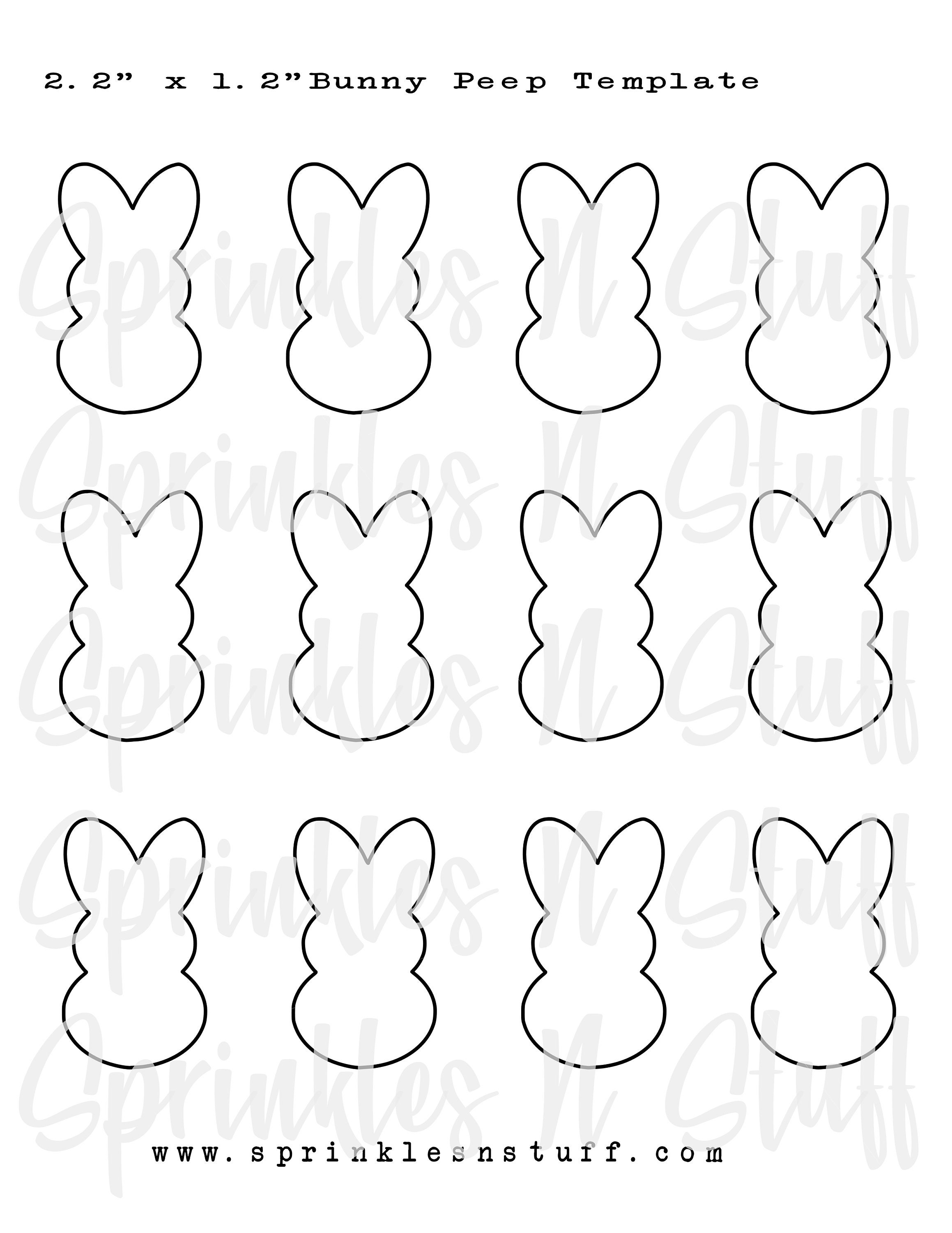 Bunny Peep Template * 3 Sizes* - Etsy UK