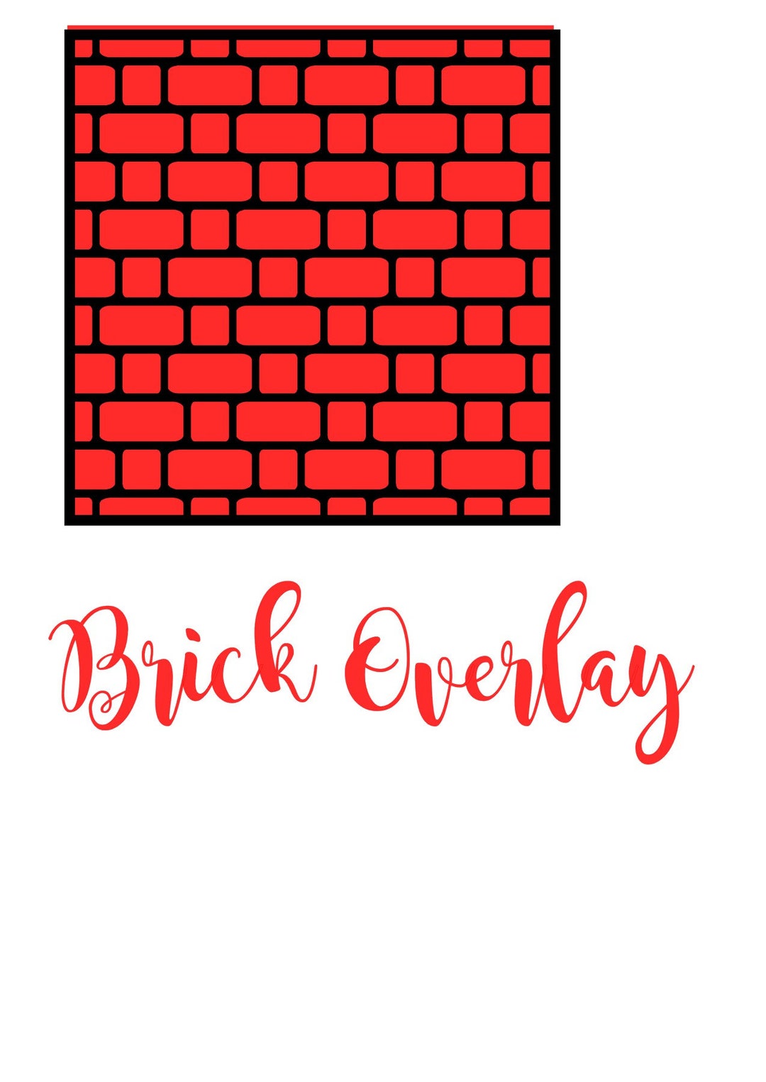 Brick Overlay Stencil - Etsy
