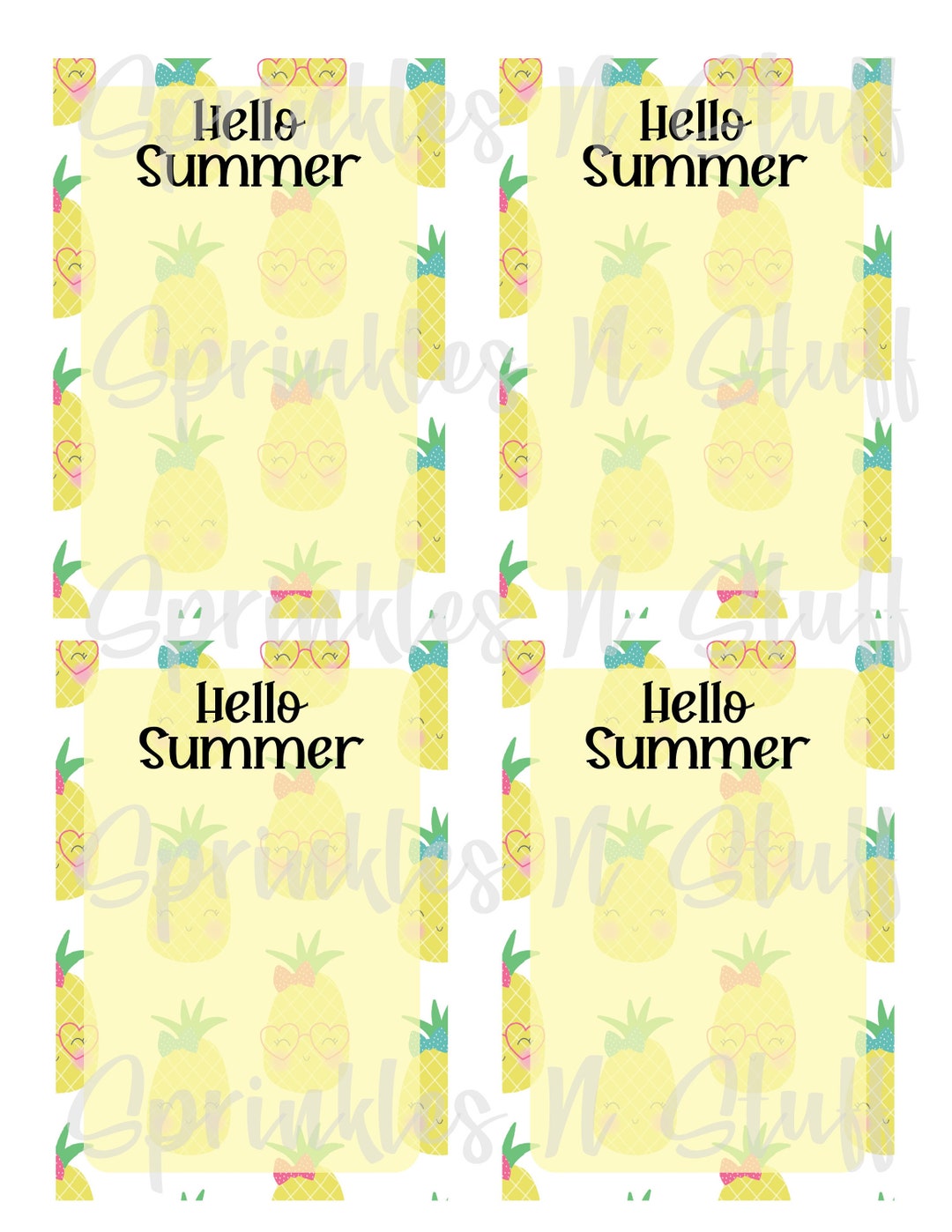 Hello Summer Cookie Card - Etsy