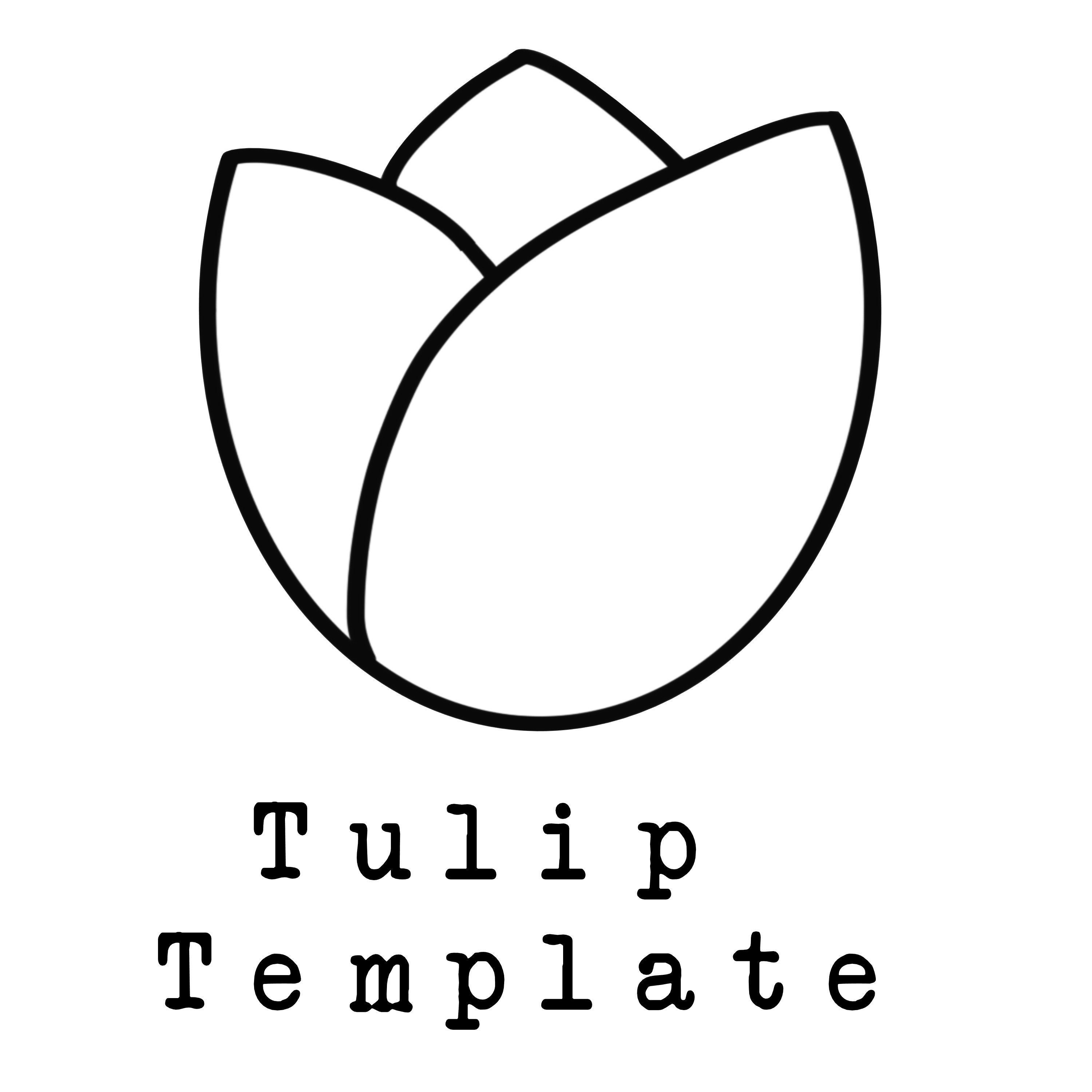 Tulip Outline Printable