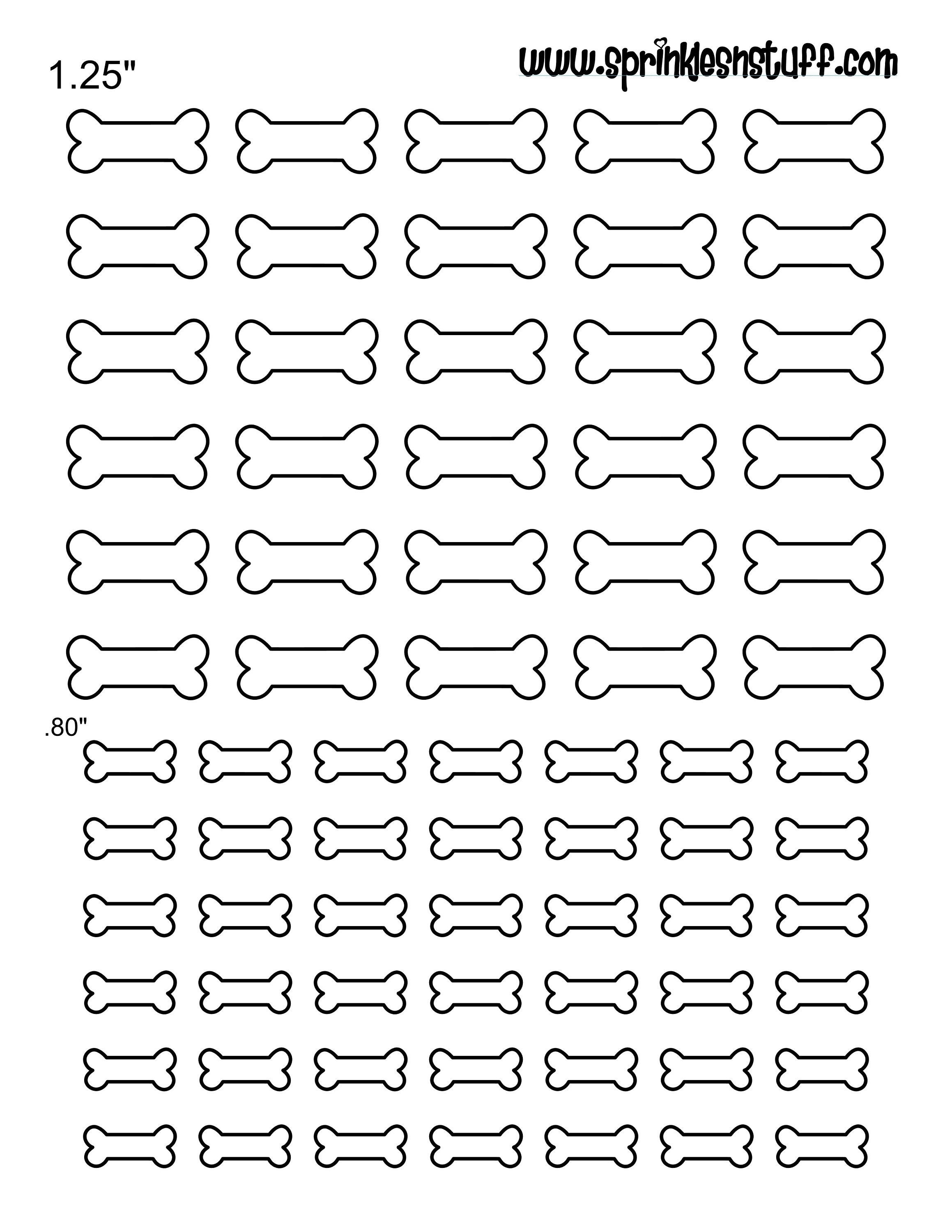 Bone Royal Icing Template - Etsy