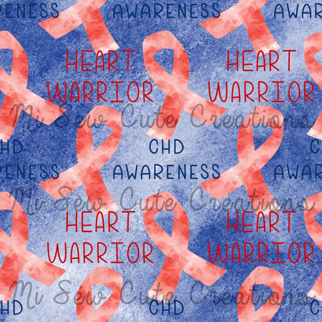 CHD Awareness, Heart Month, Seamless Design, Instant Download - Etsy