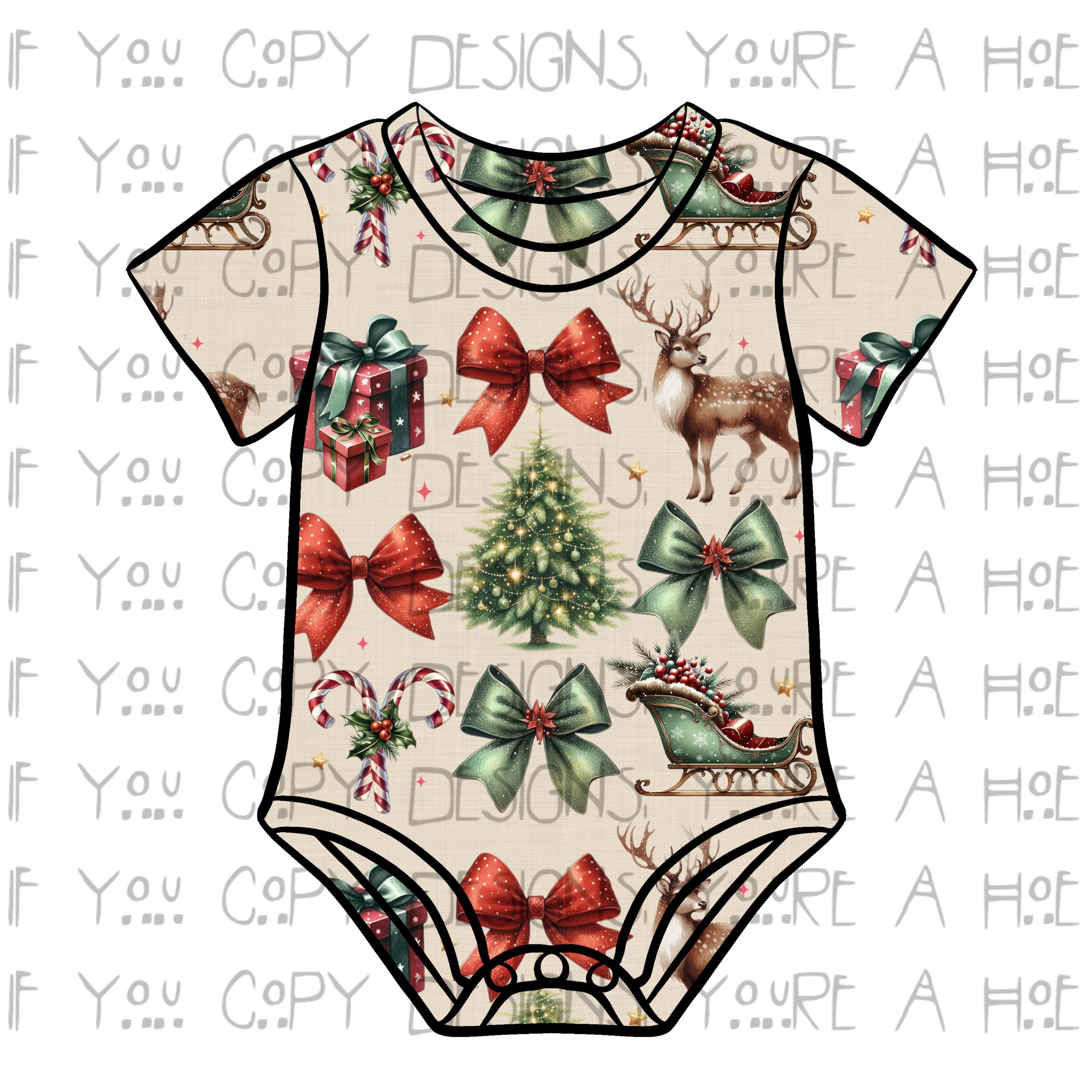 Christmas Coquette Bow Seamless Pattern, Winter Holiday Image (digital ...