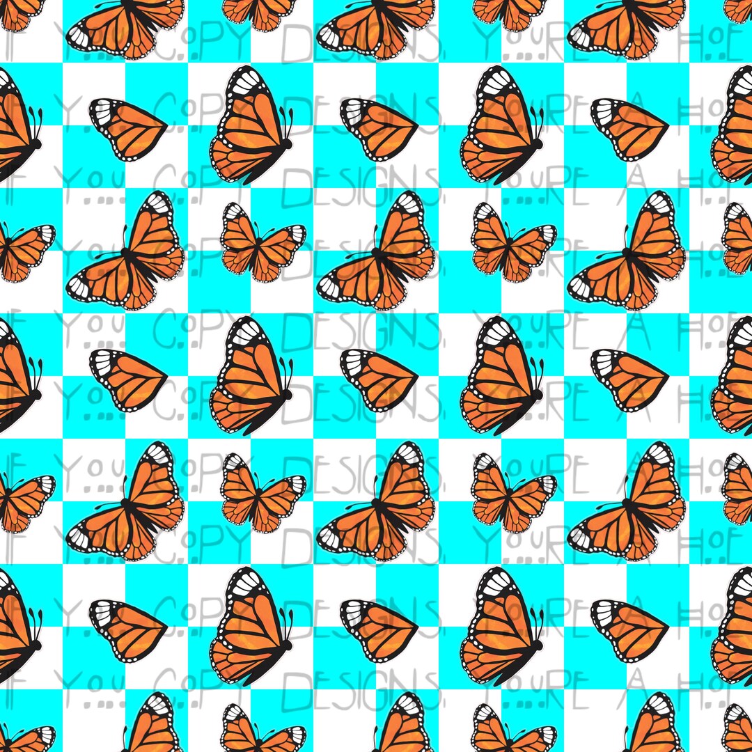 Monarch Butterfly Seamless Pattern, Fabric Design (digital Download) - Etsy
