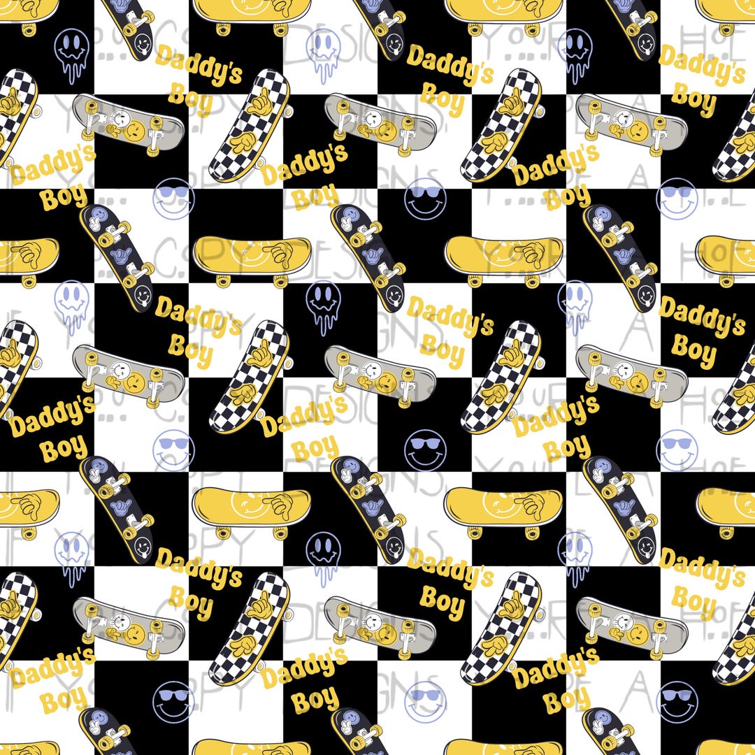 Skateboard Pattern, Checkers, Peace Sign (digital Design) - Etsy