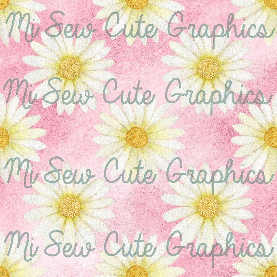 Daisy Pattern, Seamless Daisy, Pink Daisy Pattern, Seamless Image ...