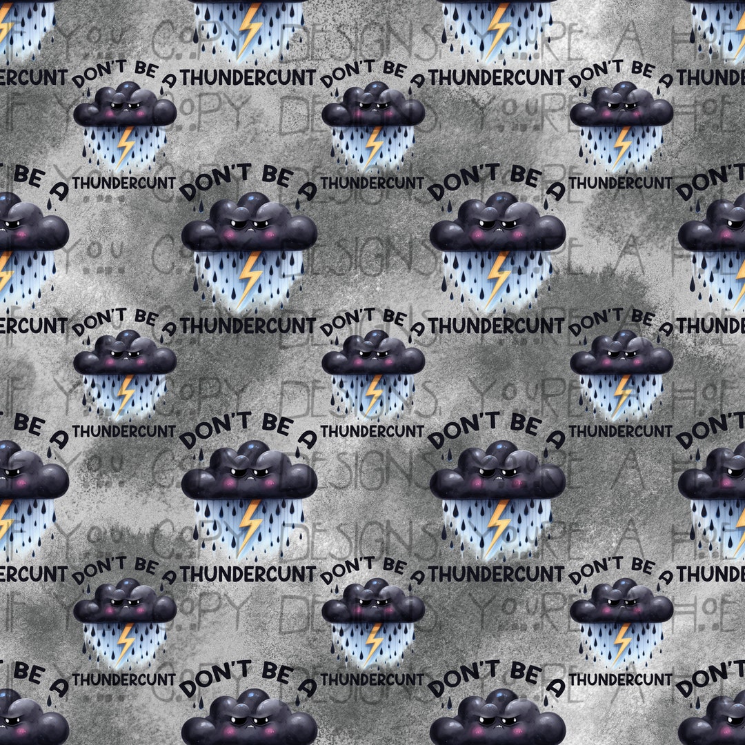 Seamless Thunderstorm Pattern, Adult Swearing Storm (digital Pattern ...