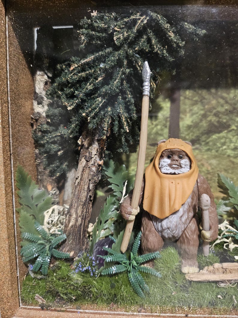 Wickett the Ewok Shadow Box - Etsy