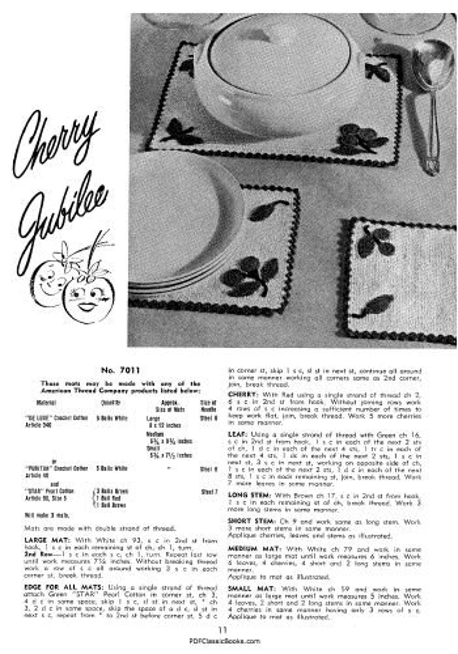 Hot Plate Mats in 14 Crochet Designs, Star Book No.70, PDF - Etsy