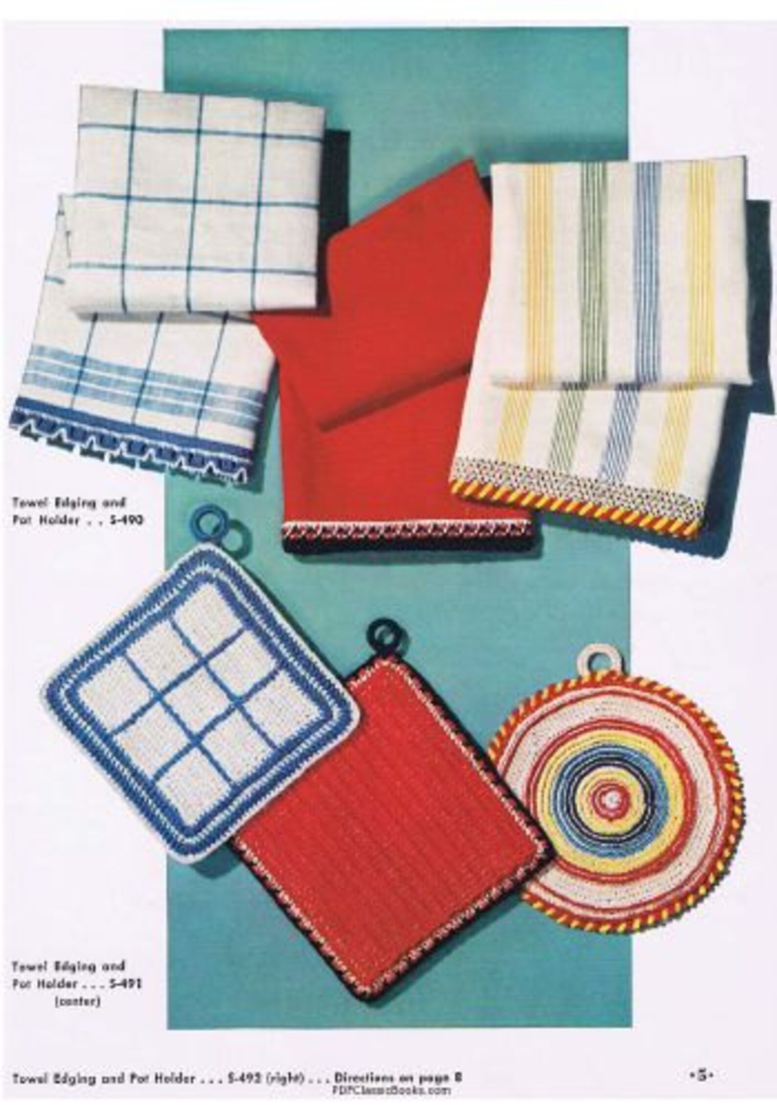 Kitchen Crochet Featuring Speed-cro-sheen, Coats & Clark Book No.304 ...