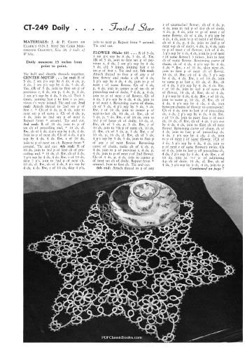 Fine Crochet and Tatting Patterns, Coats & Clark Book No.259, PDF - Etsy