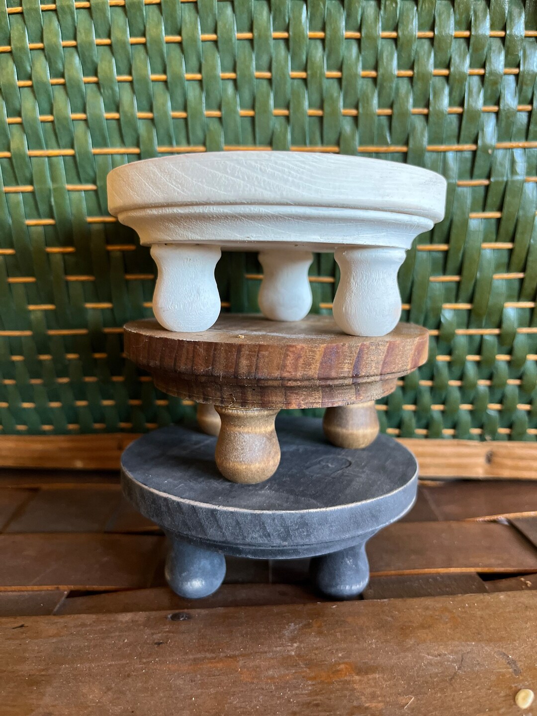 4 Inch Riser, Stained, Distressed Black or White - Etsy