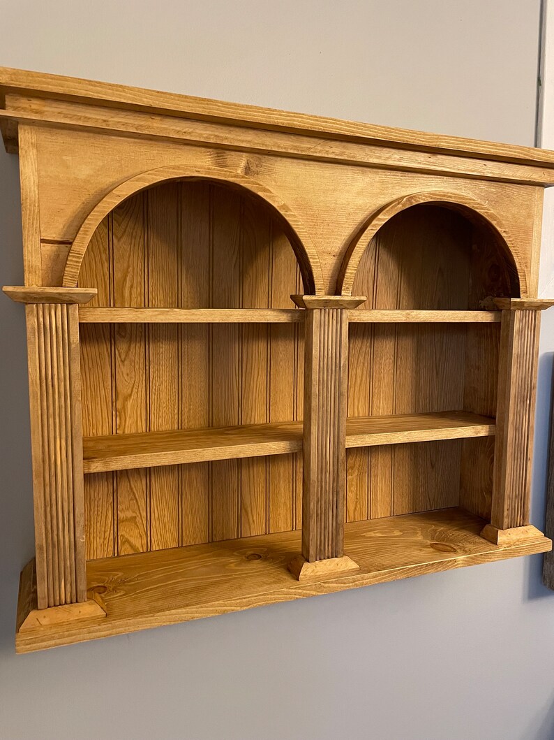 Arched Cathedral Solid Wood Floating Shelf - Etsy