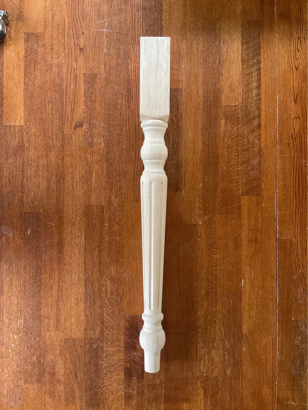 Fluted Wood Table Leg - 29.5” Tall, Fluted Wood Table Legs Set ...