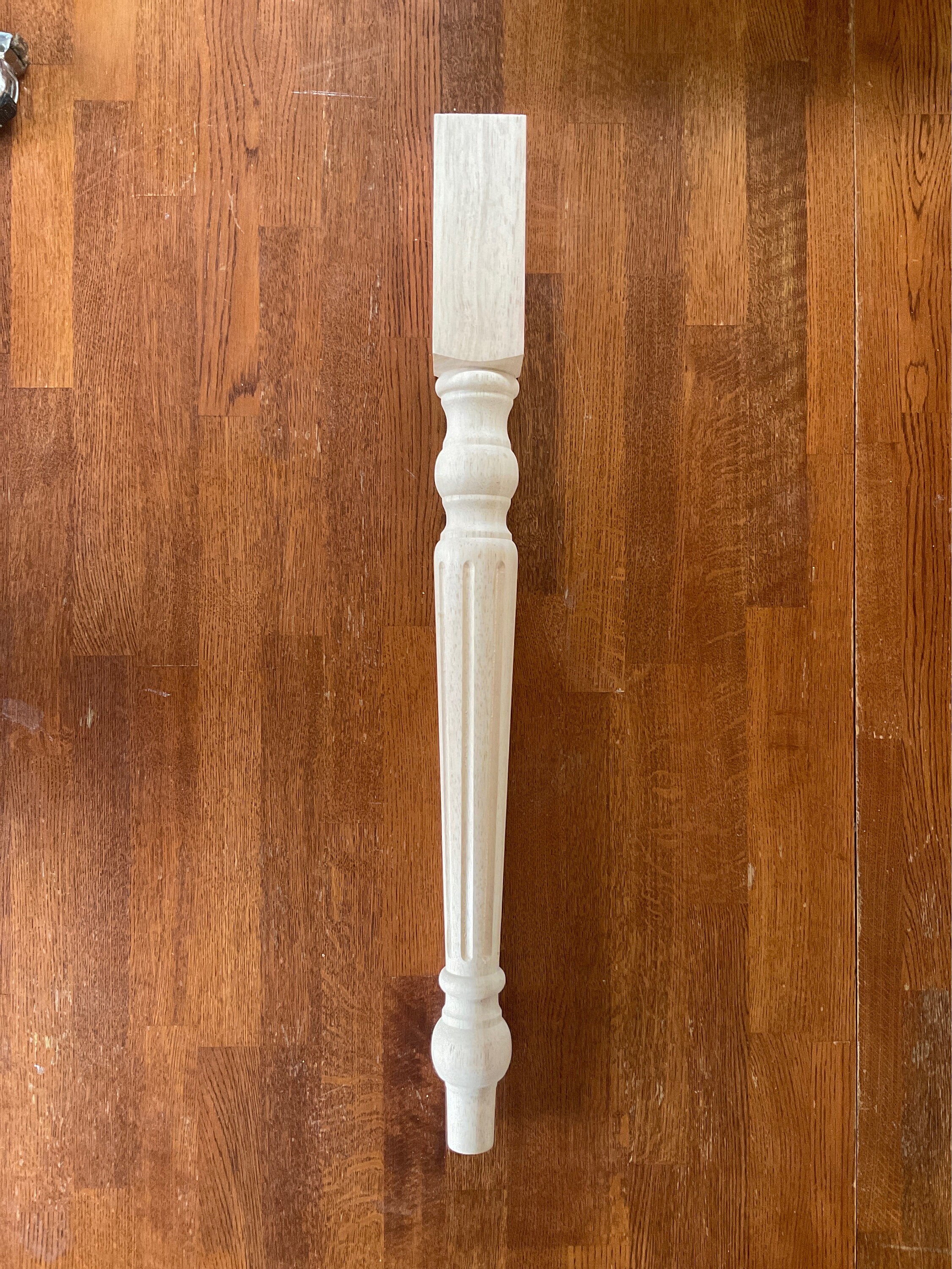 Fluted Wood Table Leg 29.5 Tall, Fluted Wood Table Legs Set, Furniture ...