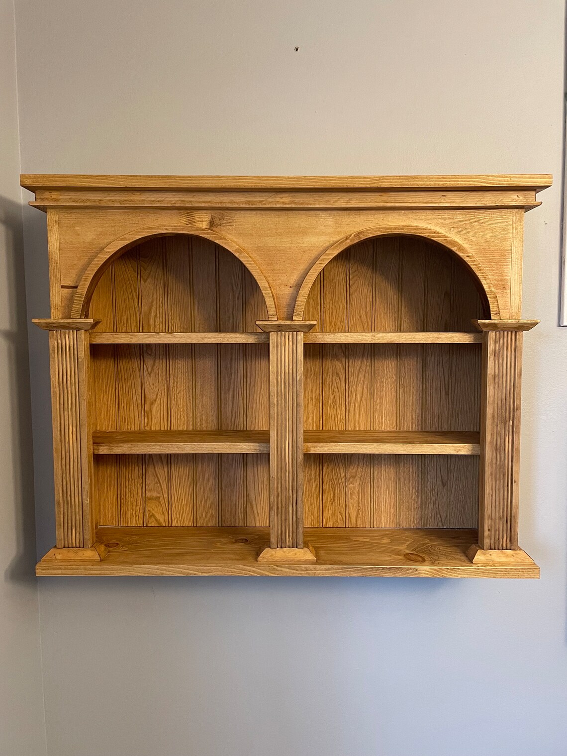 Arched Cathedral Solid Wood Floating Shelf - Etsy