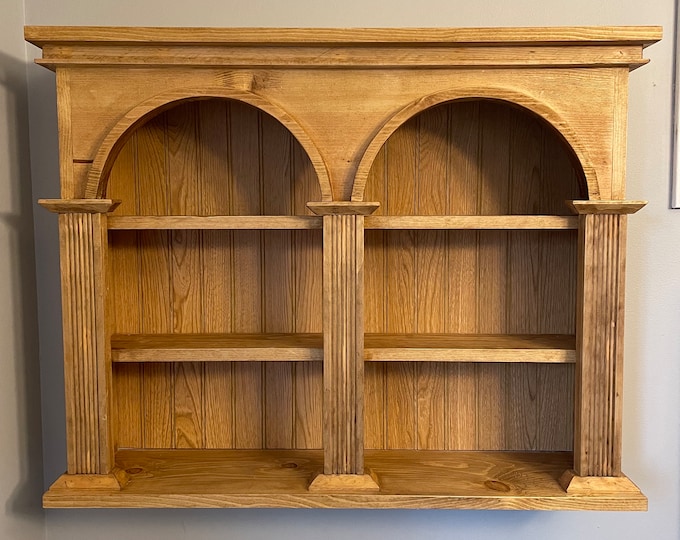 Arched Cathedral Solid Wood Floating Shelf, Floating Display Shelf ...