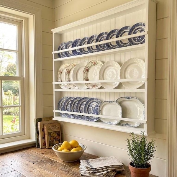 Kitchen Plate Wall Mounted Rack - Etsy