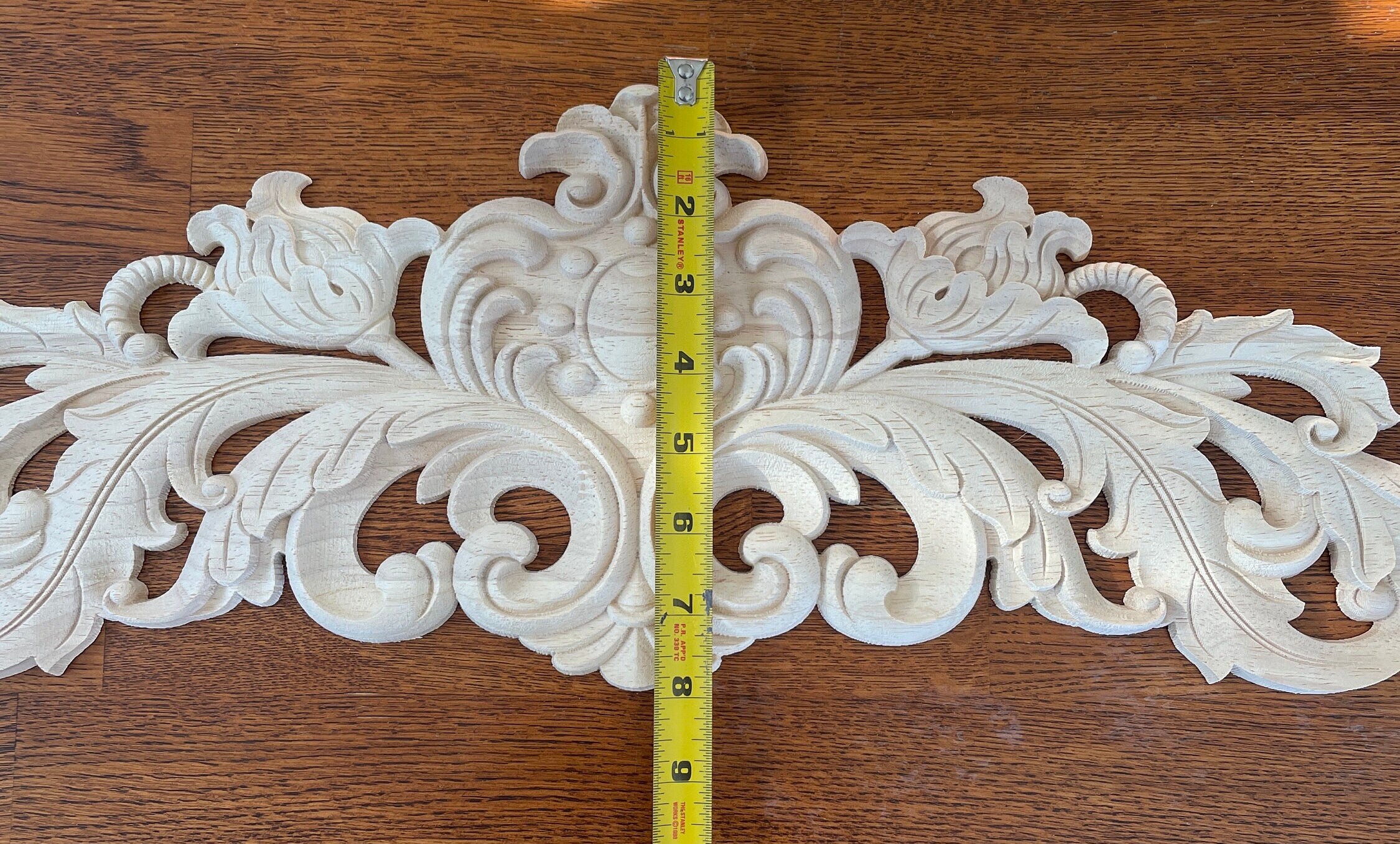 Wood Applique Flowering Crest,victorian Style Wood Appliques, Ornate ...
