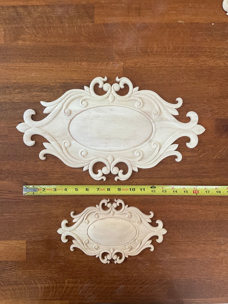 Wood Appliqués-french Frame, Victorian Style Wood Appliques, Ornate ...