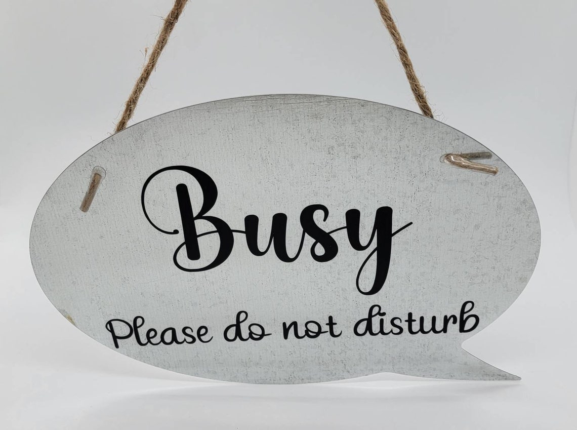 Metal Office Door Sign Double Sided Sign Welcome Busy Door - Etsy