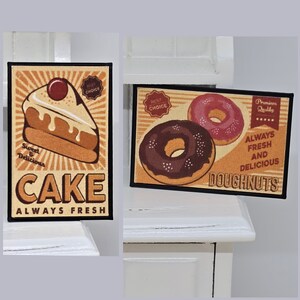 Miniature Bakery Sign, 1:12 Scale 1/6 Scale Dollhouse Mini, Cake Shop ...