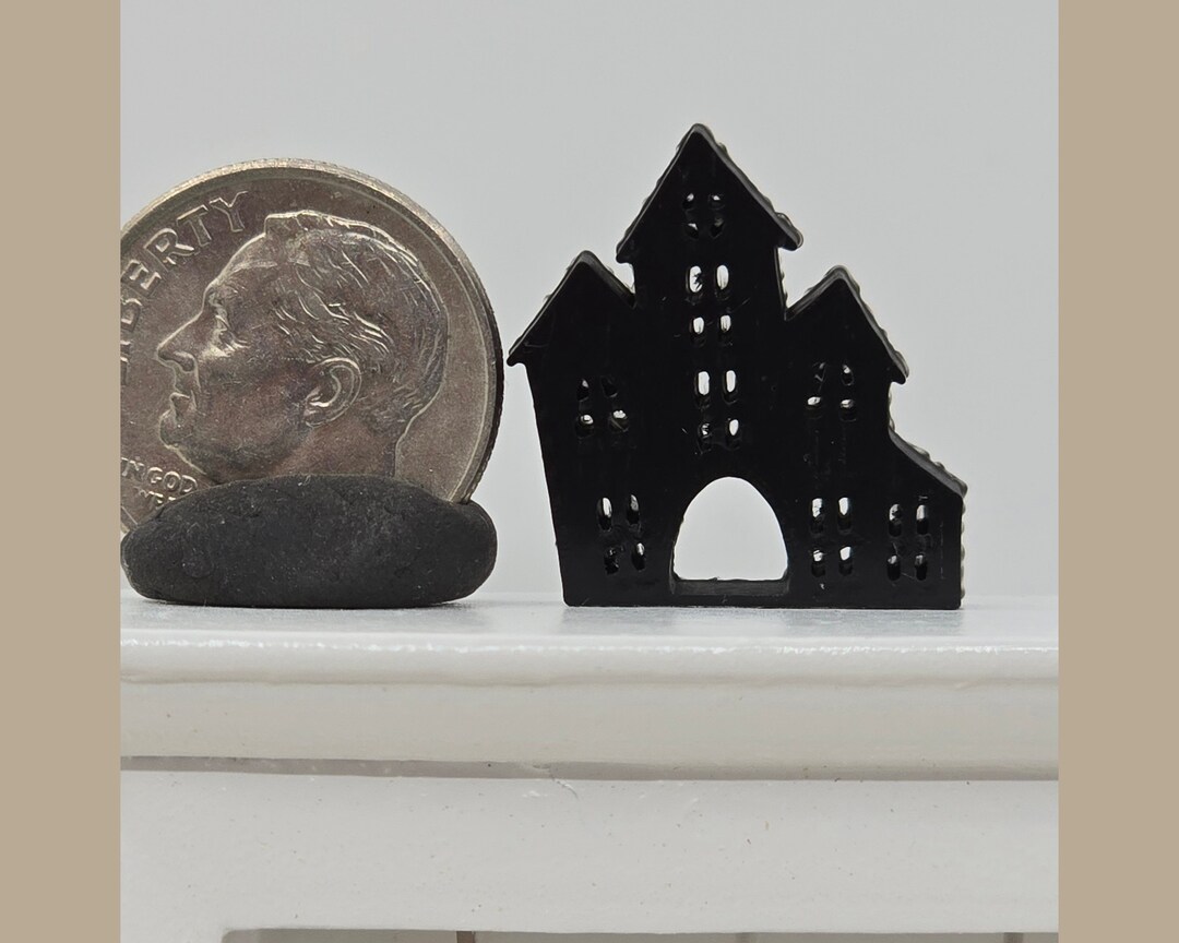 Halloween Miniature Haunted House, Gothic Home Decor, Tiered Tray Decor ...