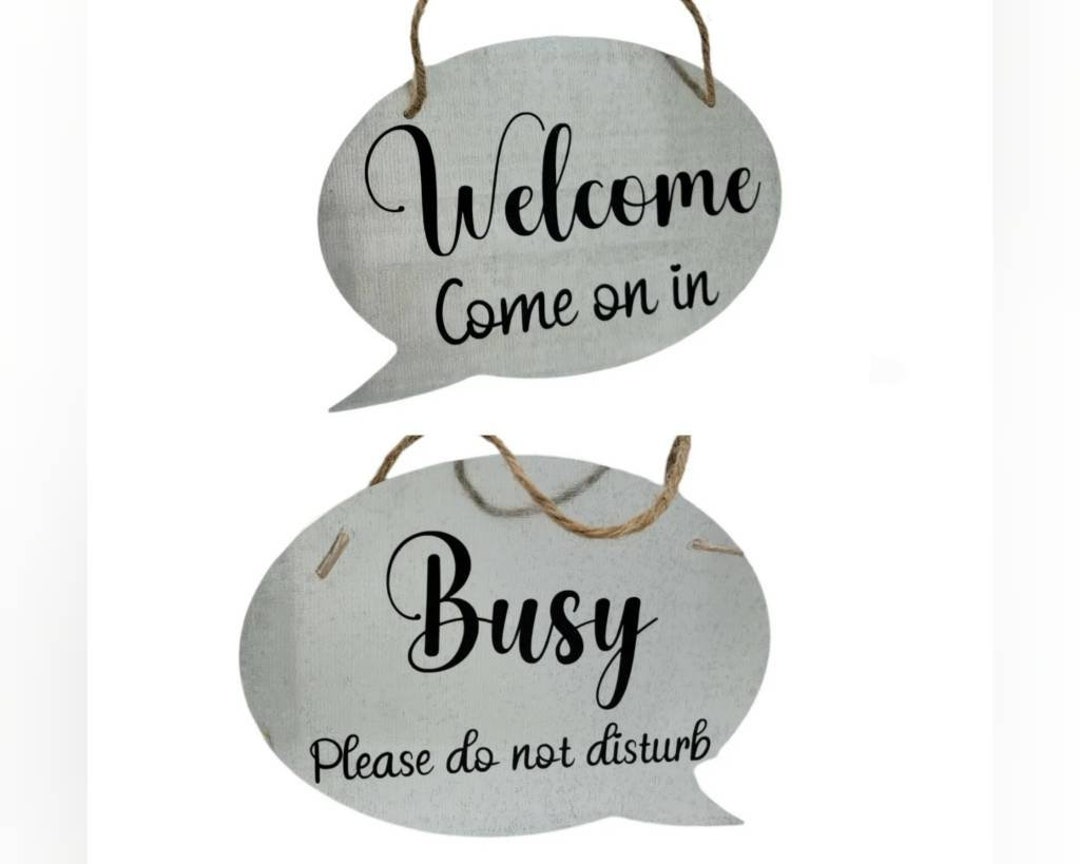 Metal Office Door Sign, Double Sided Sign, Welcome, Busy, Door Sign, Do ...